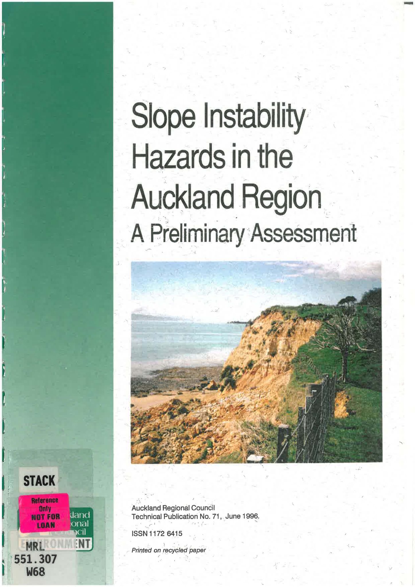 Slope Instability Hazards in the Auckland Region - New Zealand ...